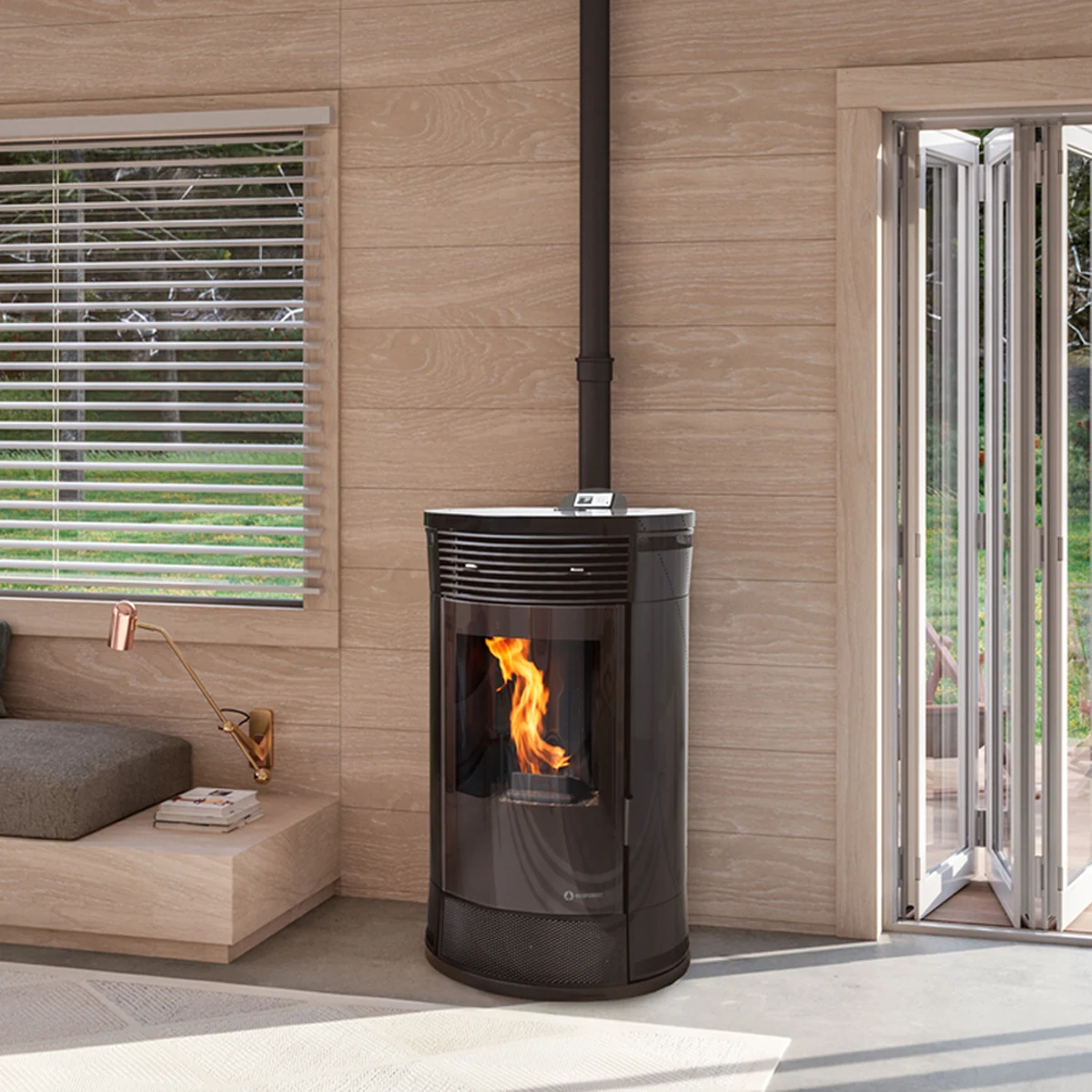Ecoforest Atenas Pellet Burner: Effortless Warmth & Style